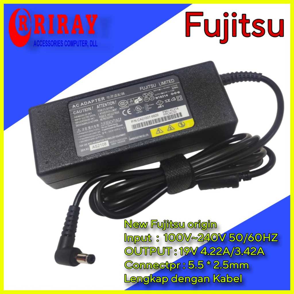 Jual Adaptor Charger Fujitsu 19V 3.42A Fujitsu Lifebook E544 E554 E546 ...