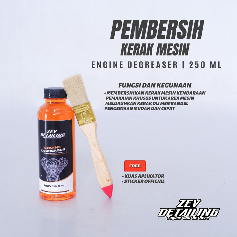 Jual PEMBERSIH KERAK MESIN ENGINE DEGREASER ORIGINAL ZEV DETAILING / PEMBERSIH KERAK OLI MESIN ...