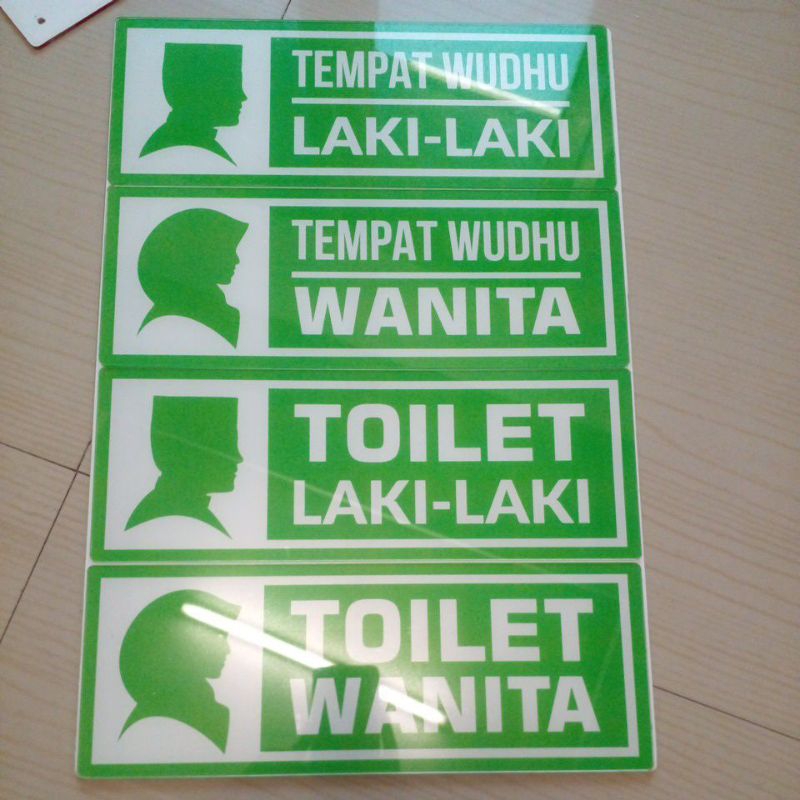 Jual Papan akrilik tempat wudhu dan toilet pria wanita | Shopee Indonesia