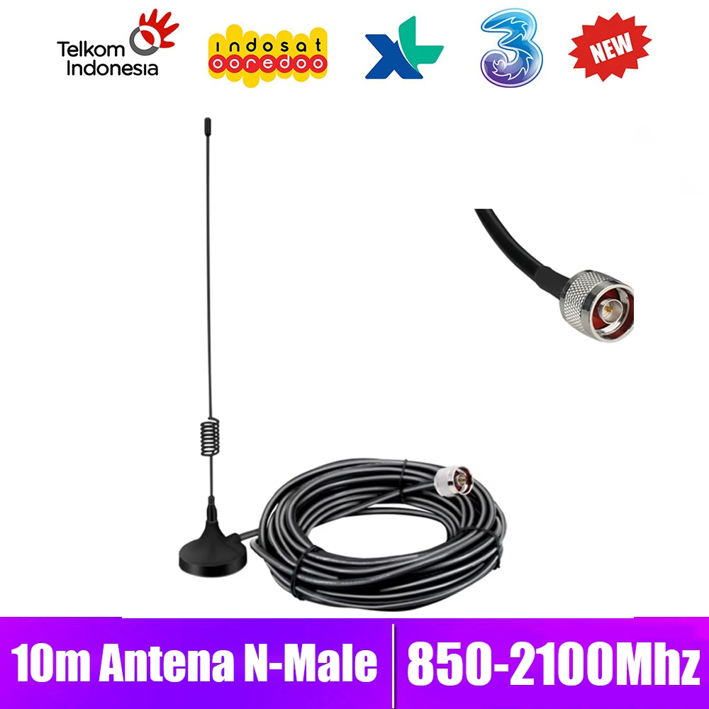 Jual Antena luar ruangan 5dbi 900 1800 2100MHz dengan N pria 10 meter ...