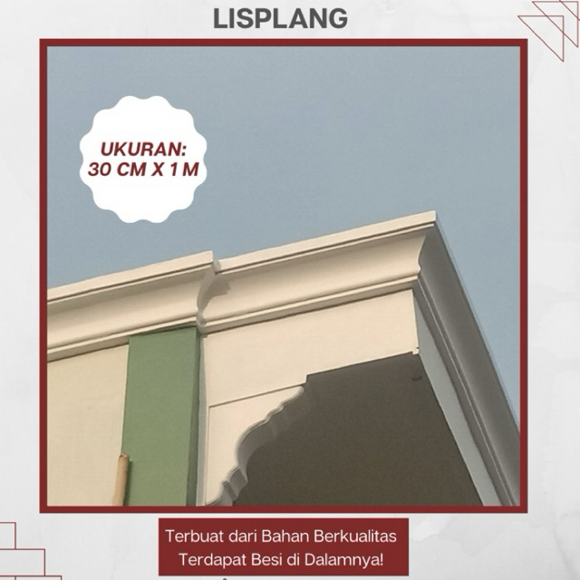 Jual Lisplang beton 30 cm x 1 m | lisplang minimalis, lisplang ...