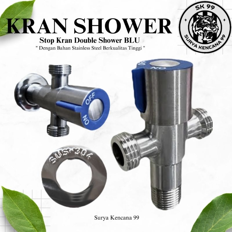 Jual Stop Kran Double dan single 1/2 inch / Stop Keran Cabang Jet Shower Closet Duduk / Stop ...