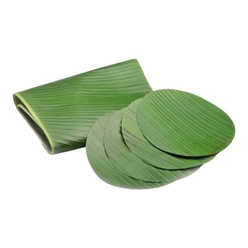 Jual daun pisang bulat segar ukuran 10-15-20-25cm daun pisang alas ...
