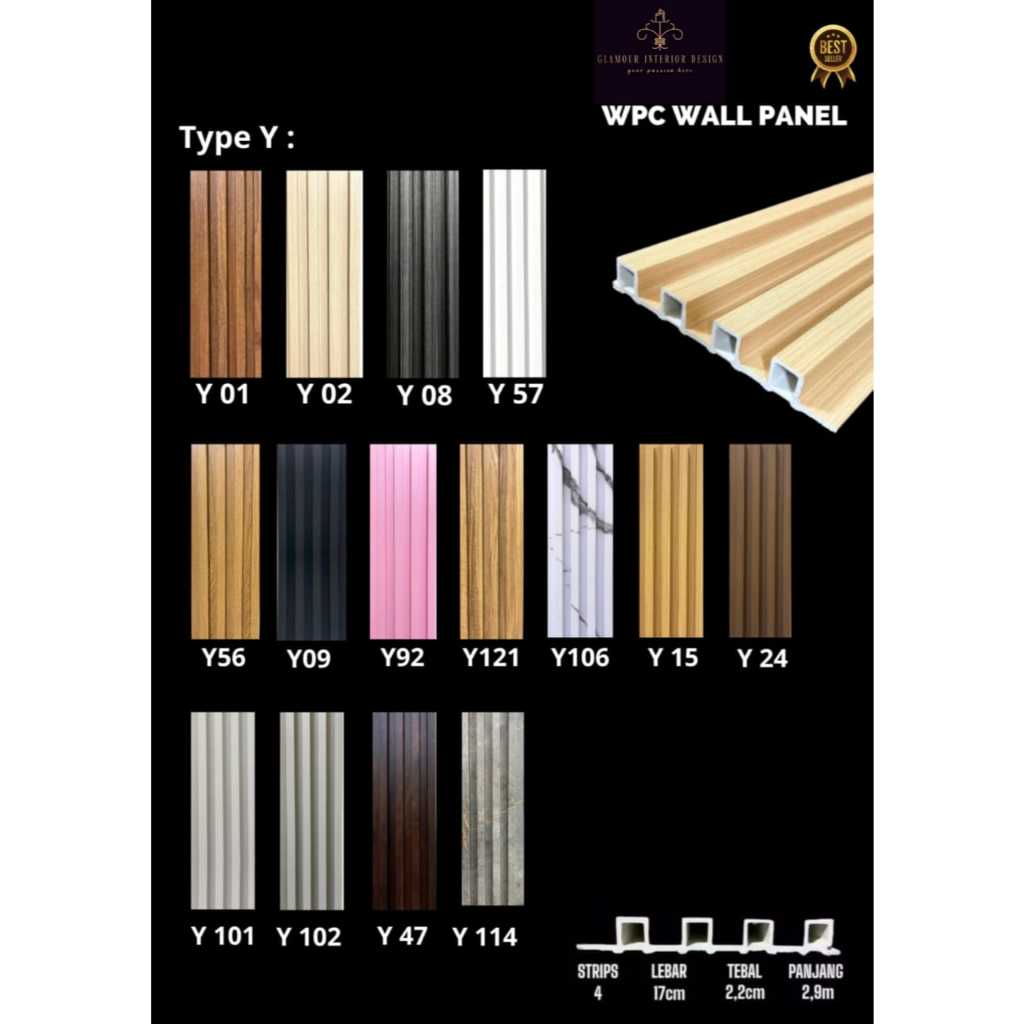 Jual WPC / Wallpanel Dinding 4 Strip | Shopee Indonesia