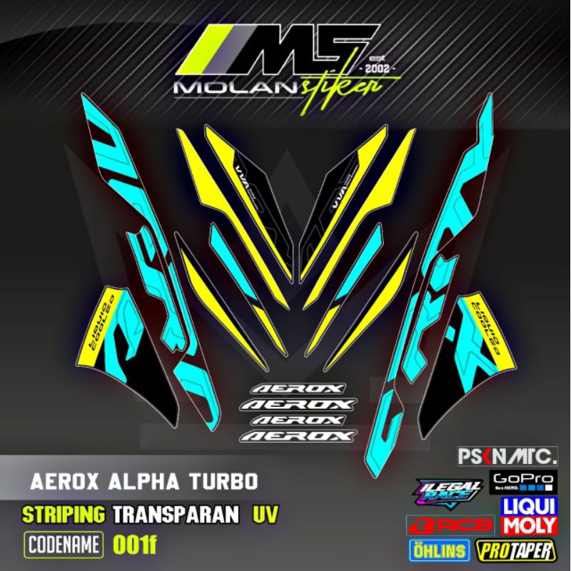 Jual Decal Sticker Striping Variasi Transparan Uv All New Aerox Alpha ...
