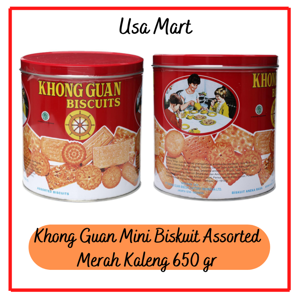 Jual KHONG GUAN Assorted Merah Mini 650 gram / Snack Kaleng | Shopee ...