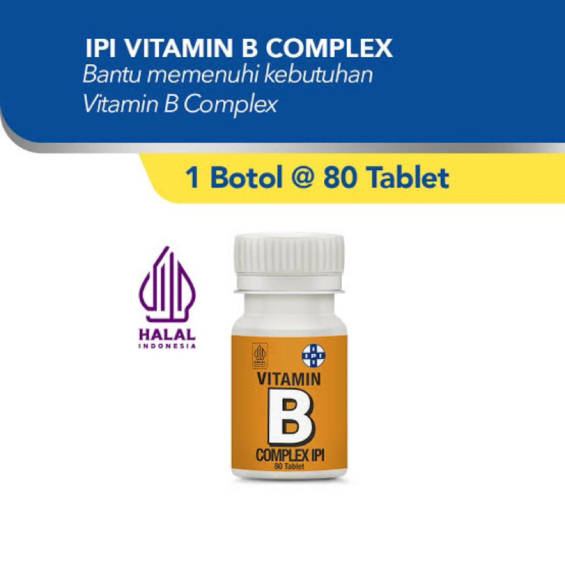 Jual VITAMIN B COMPLEX IPI BOTOL 80 TABLET | Shopee Indonesia
