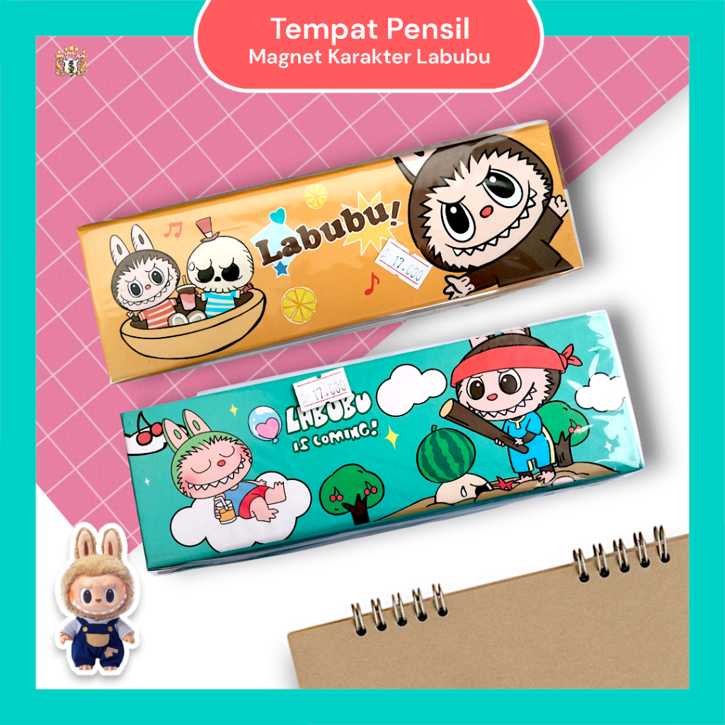 Jual Tempat Pensil Karakter Labubu / Pencil Box Lipat Magnet Dus ...