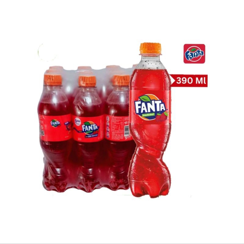 Jual Fanta Minuman Ringan Berkarbonasi Rasa Stroberi 390ml (1 pack/12 ...