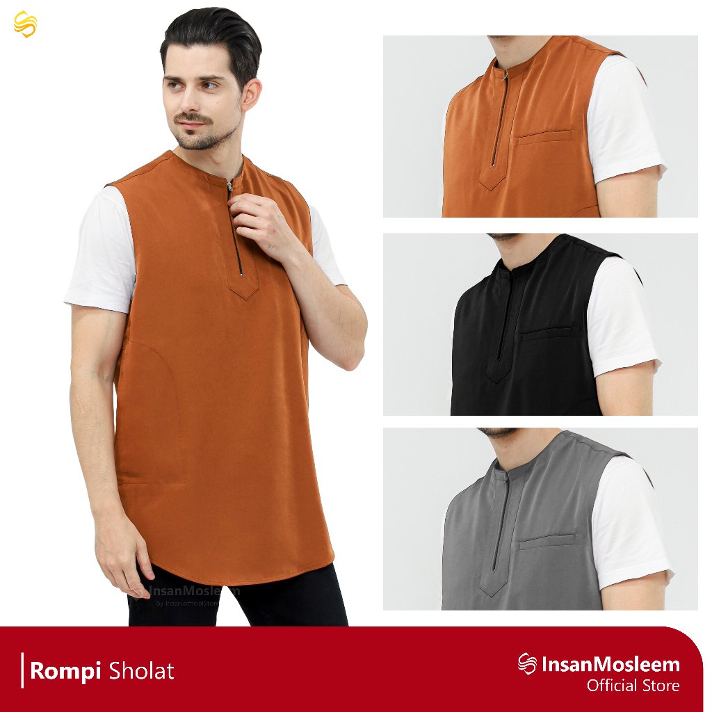 Jual InsanMosleem - ROSAL Rompi Sholat Pria Dewasa Muslim Vest Prayer ...