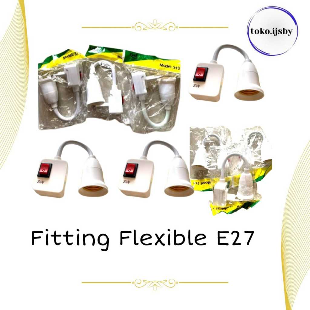 Jual Fitting Flexible Fitting Lampu Flexible E27 Over Colok On/Off ...