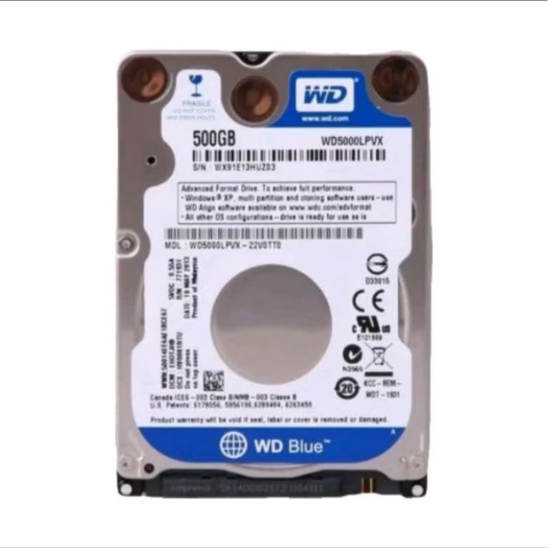 Jual Hardisk 500GB WD Blue Slim Sata 2.5" HDD 500GB Laptop Notebook ps ...