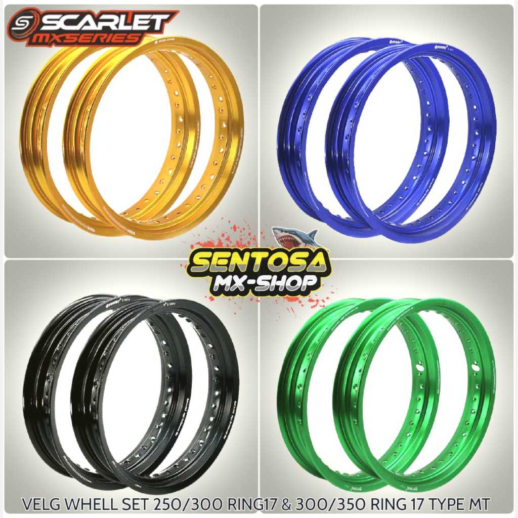 Jual VELG SET ALLOY RIMS WHELL SCARLET TYPE-MT 36HOLE LEBAR 250/300 ...