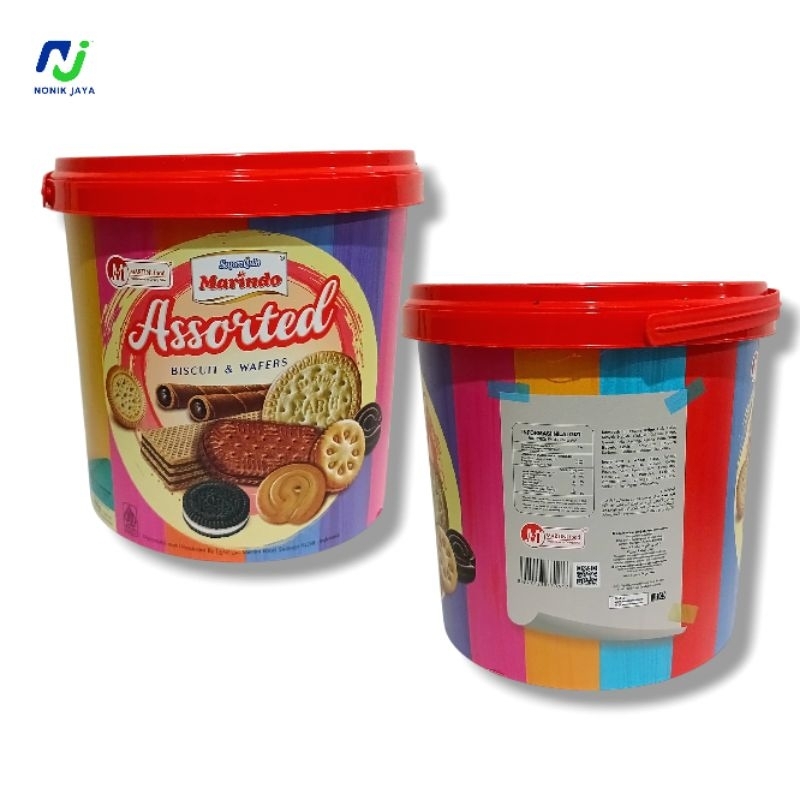 Jual SuperQuin MARINDO Assorted Biscuit & Wafers Kaleng Timba@350g ...
