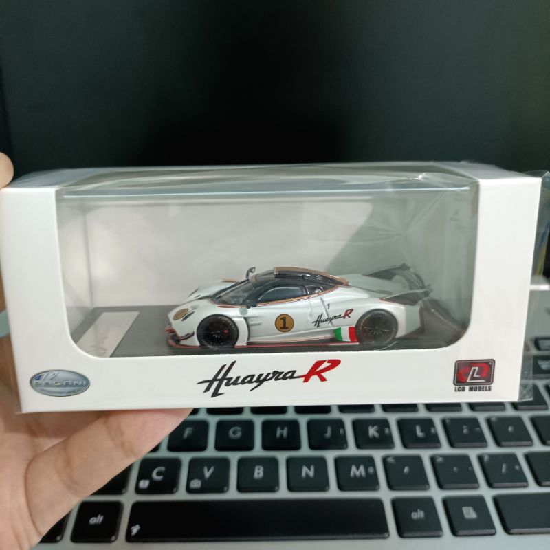 Jual Diecast LCD Models 1/64 Model Pagani Huayra R White Bianco Benny ...