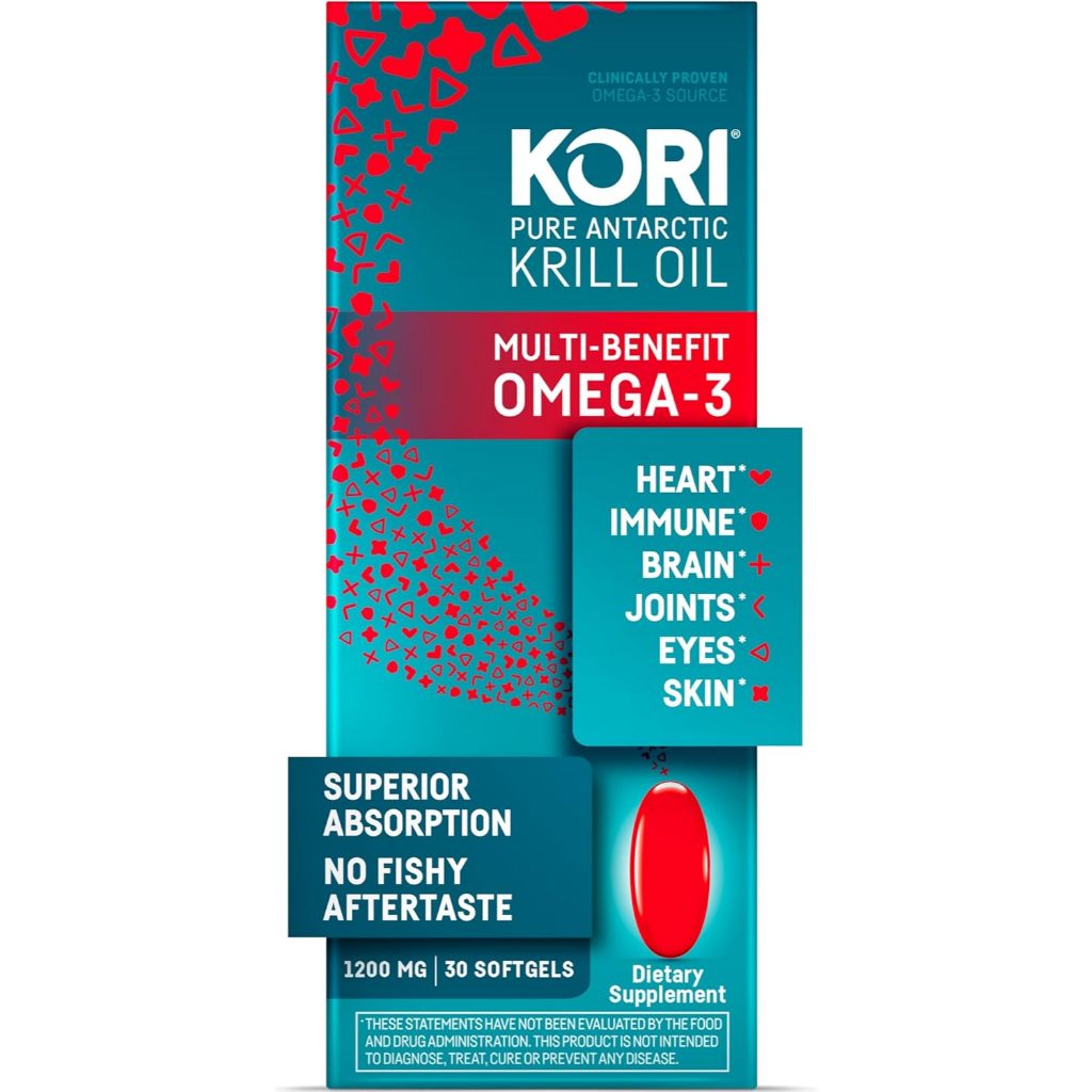 Jual Kori Krill Oil Omega 3 Antarctic Krill Oil 1200mg Softgels, with ...