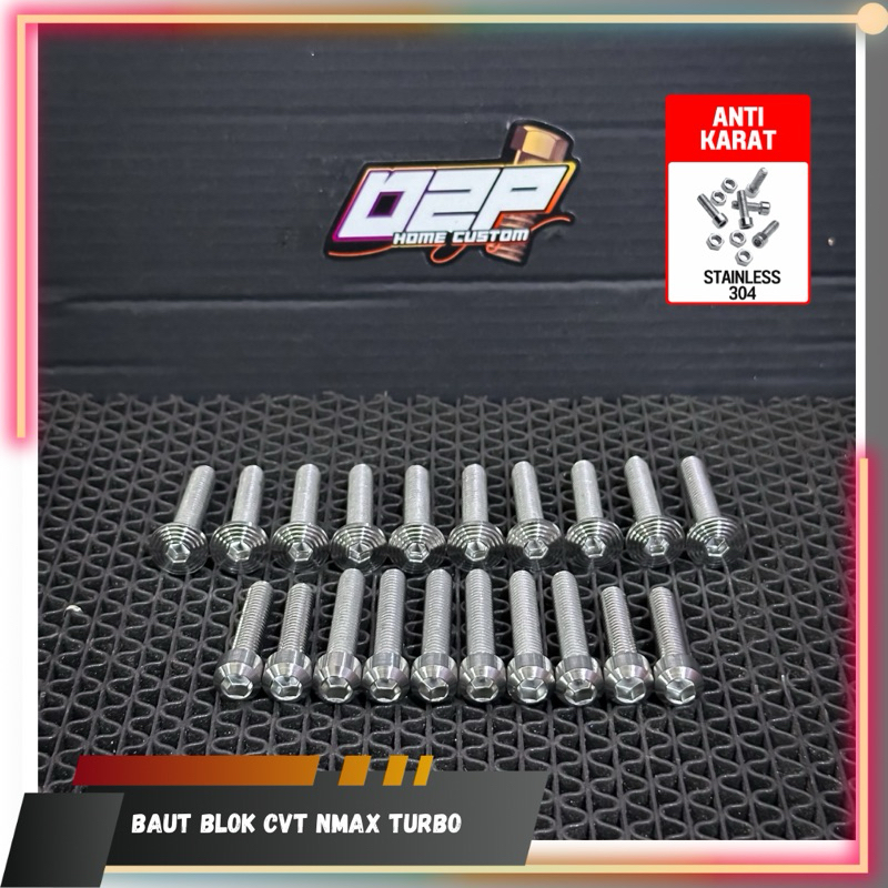 Jual Baut blok cvt nmax turbo l stainless custom titanium hadmade ...