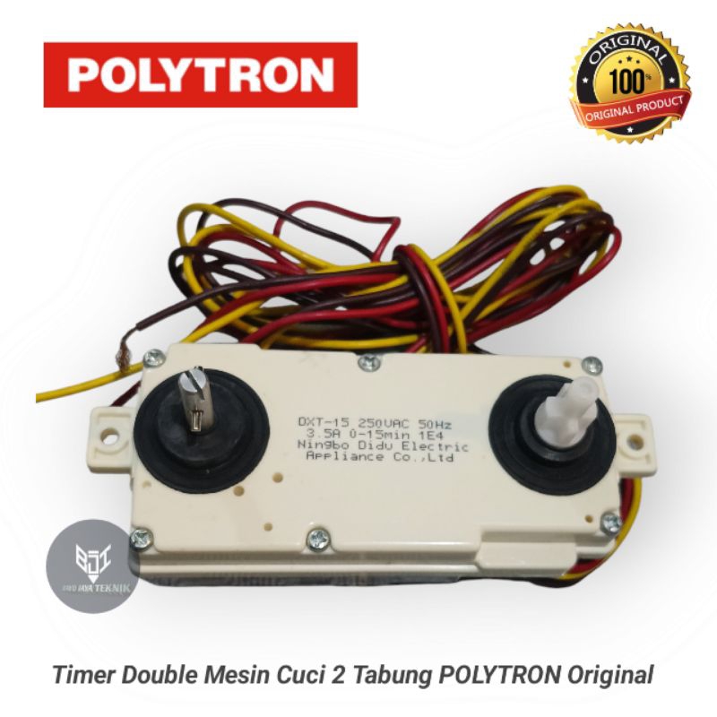 Jual Timer Wash/Pencuci Doubel Mesin Cuci 2 Tabung POLYTRON Original | Timer Dobel Mesin Cuci 2 ...