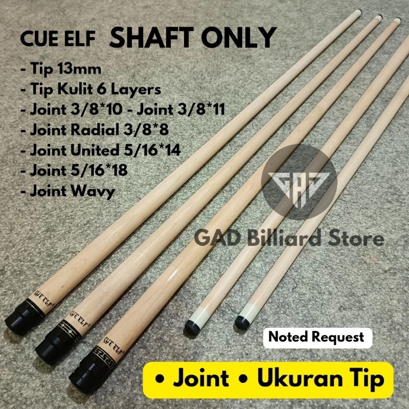 Jual CUE ELF Shaft Only | Shaft Stik Play Billiard Joint Radial | Wavy ...
