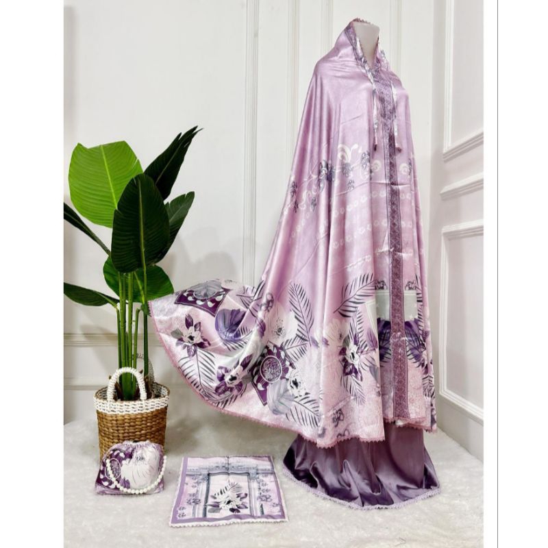 Jual MUKENA TERBARU AYESHA ARMANI PANEL RENDA SET SEJADAH JUMBO MEWAH ...