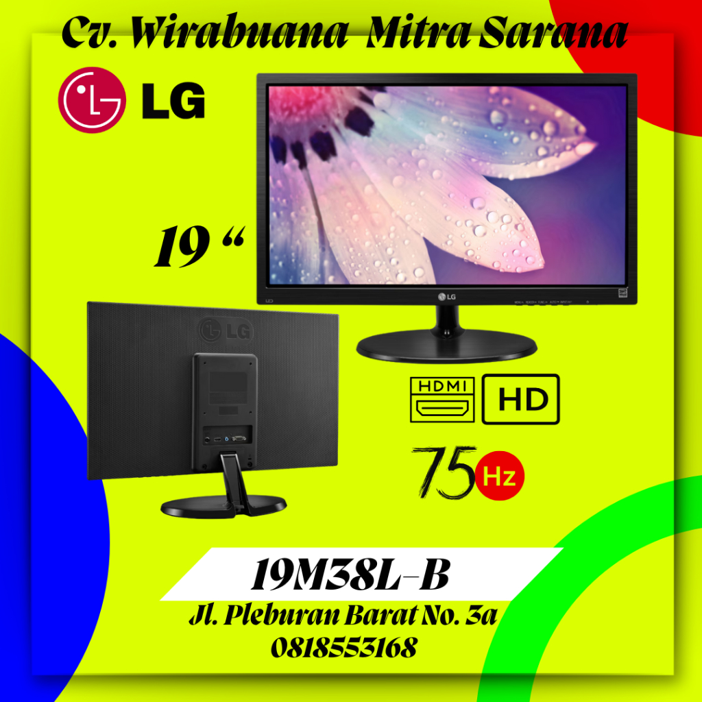 Jual LED Monitor LG 19" 19M38L-B HD 75Hz Vga-Hdmi | Shopee Indonesia
