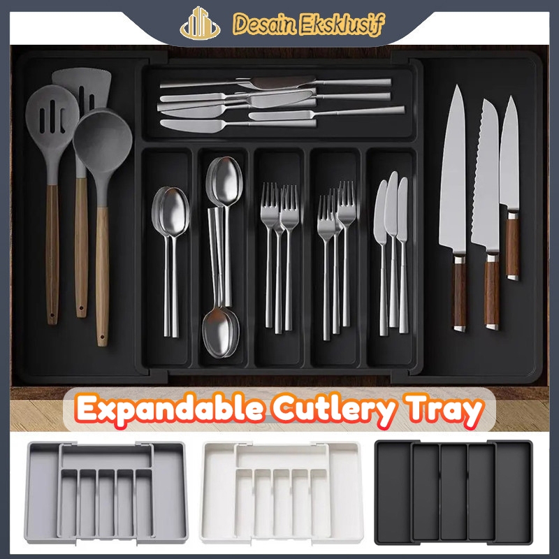 Jual Expandable Cutlery Tray Tempat Laci Pisau Sendok Garpu Cultery ...