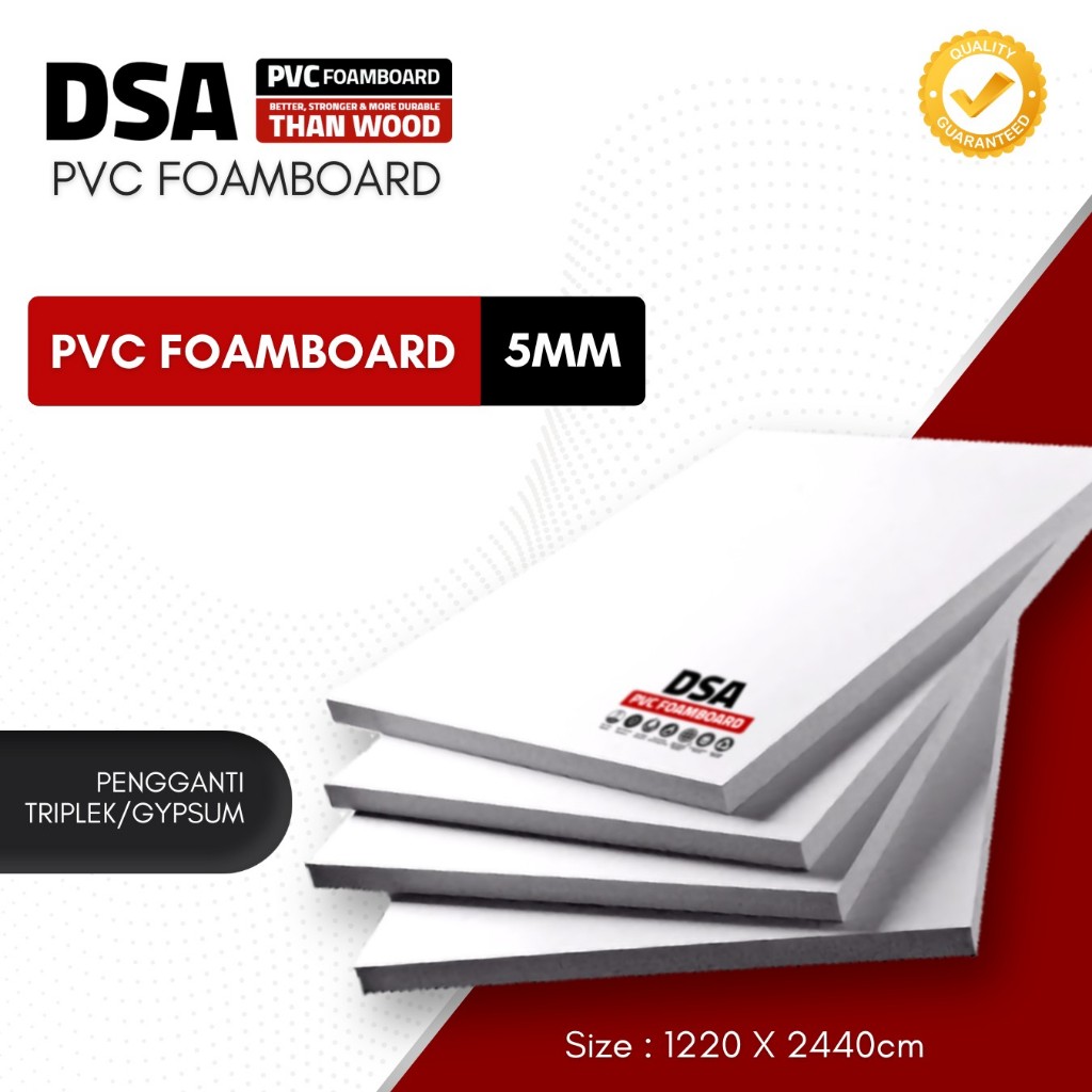 Jual DSA PVC FOAMBOARD 5mm Ukuran 1220x2440mm | PVC Foamboard | PVC ...