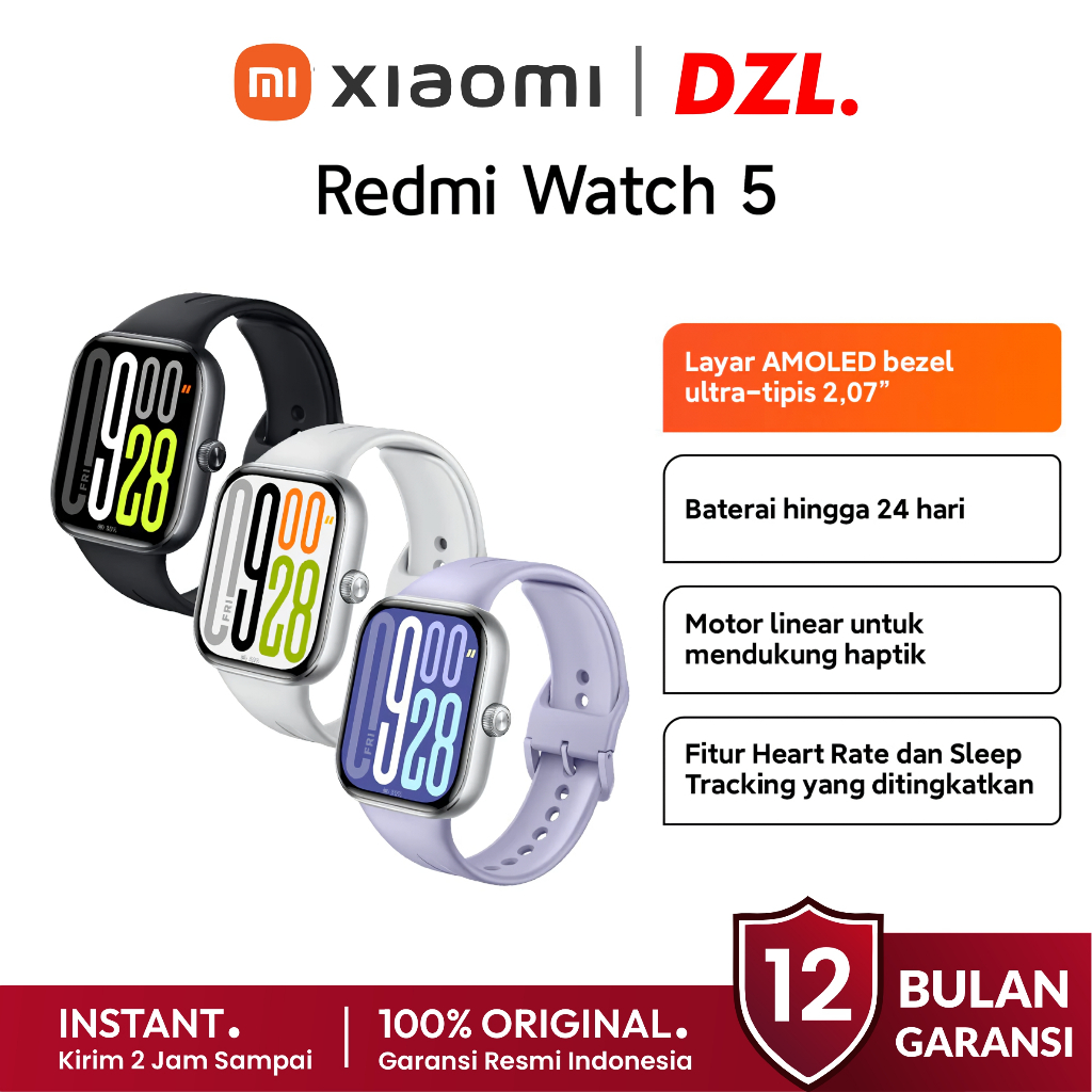 Jual DZL - XIAOMI Redmi Watch 5 Smartwatch Original Resmi Official ...