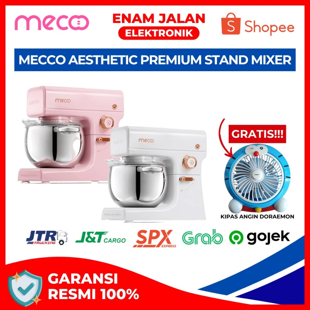Jual [Instant] Mecoo Aesthetic Premium Stand Mixer 6 Liter Smart LED ...