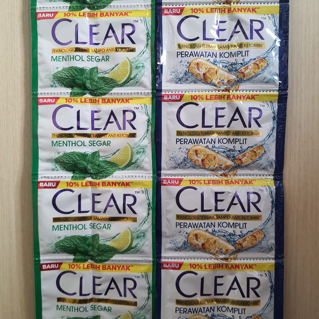 Jual Clear Shampo Sachet 10ml Renceng isi 12 | Shopee Indonesia