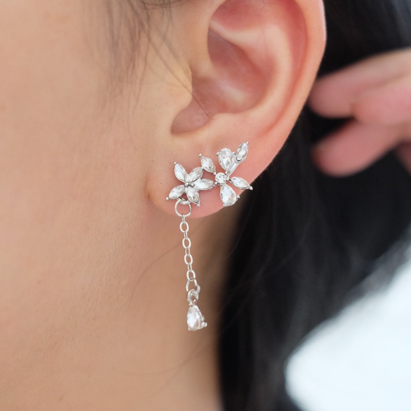 Jual Ark.co - SILVIA crystal drop earrings | anting kristal elegan ...