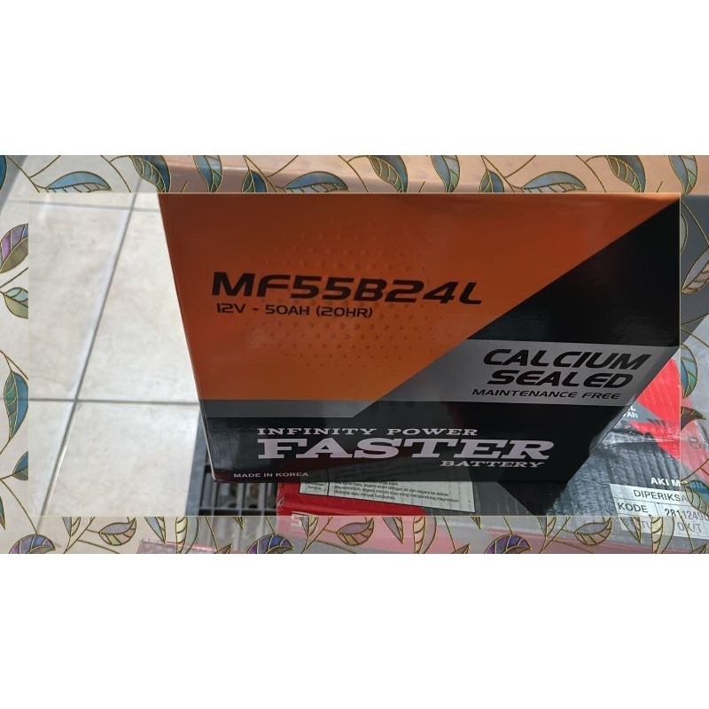 Jual Aki Faster MF 55B24L kering ns60L 12v 50ah | Shopee Indonesia