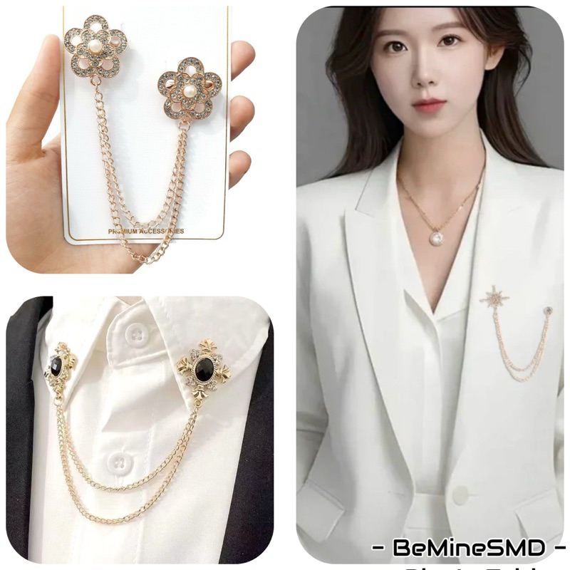 Jual BROS RANTAI KERAH JAS KEBAYA 150312 WISUDA FORMAL PIN JUNTAI ...