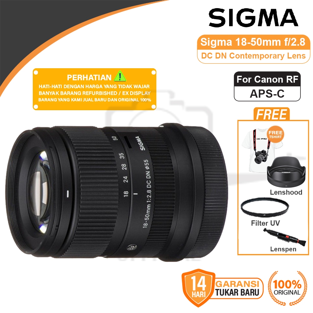 Jual Sigma 18-50mm f2.8 DC DN Contemporary for Canon RF APSC Sigma 18-50 mm f/2.8 Original ...