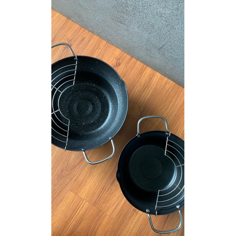 Jual Freemir Wajan Penggorengan 20/24cm Deep Fryfer FREE Rak Peniris ...