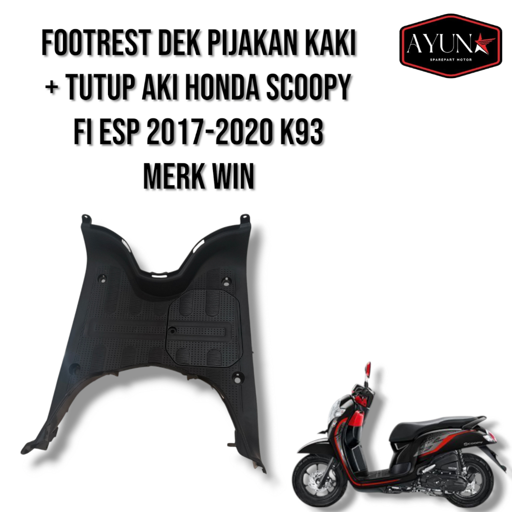 Jual step floor footrest bordes dek pijakan kaki atas dan tutup aki scoopy fi new esp k93 merk ...