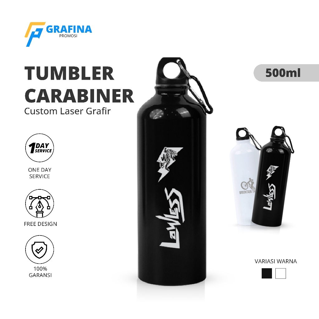 Jual Tumbler Custom Carabiner Cetak Laser Grafir Souvenir/Promosi ...