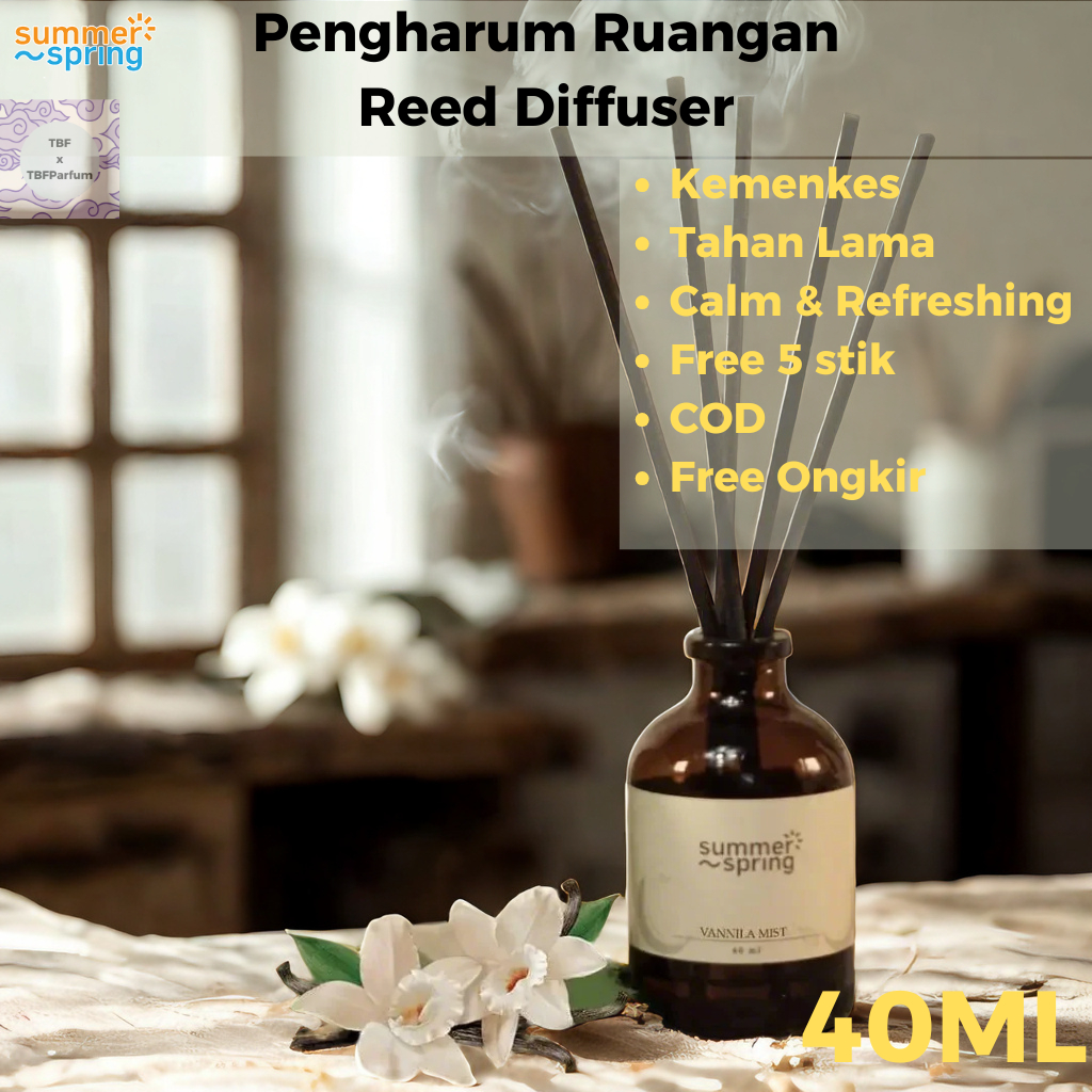 Jual Reed Diffuser Vanilla Mist Fragrance Menyegarkan Ruang Kerja Tamu Toilet Aromaterapi ...