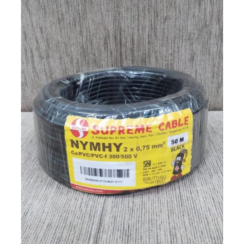 Jual Kabel Supreme NYYHY 2X0.75 NYYHY 2X0.75 Panjang 50 meter Original Supreme | Shopee Indonesia