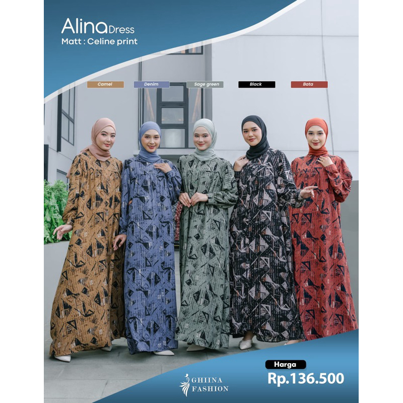 Jual ALINA DRESS BY GHIINA FASHION | Shopee Indonesia