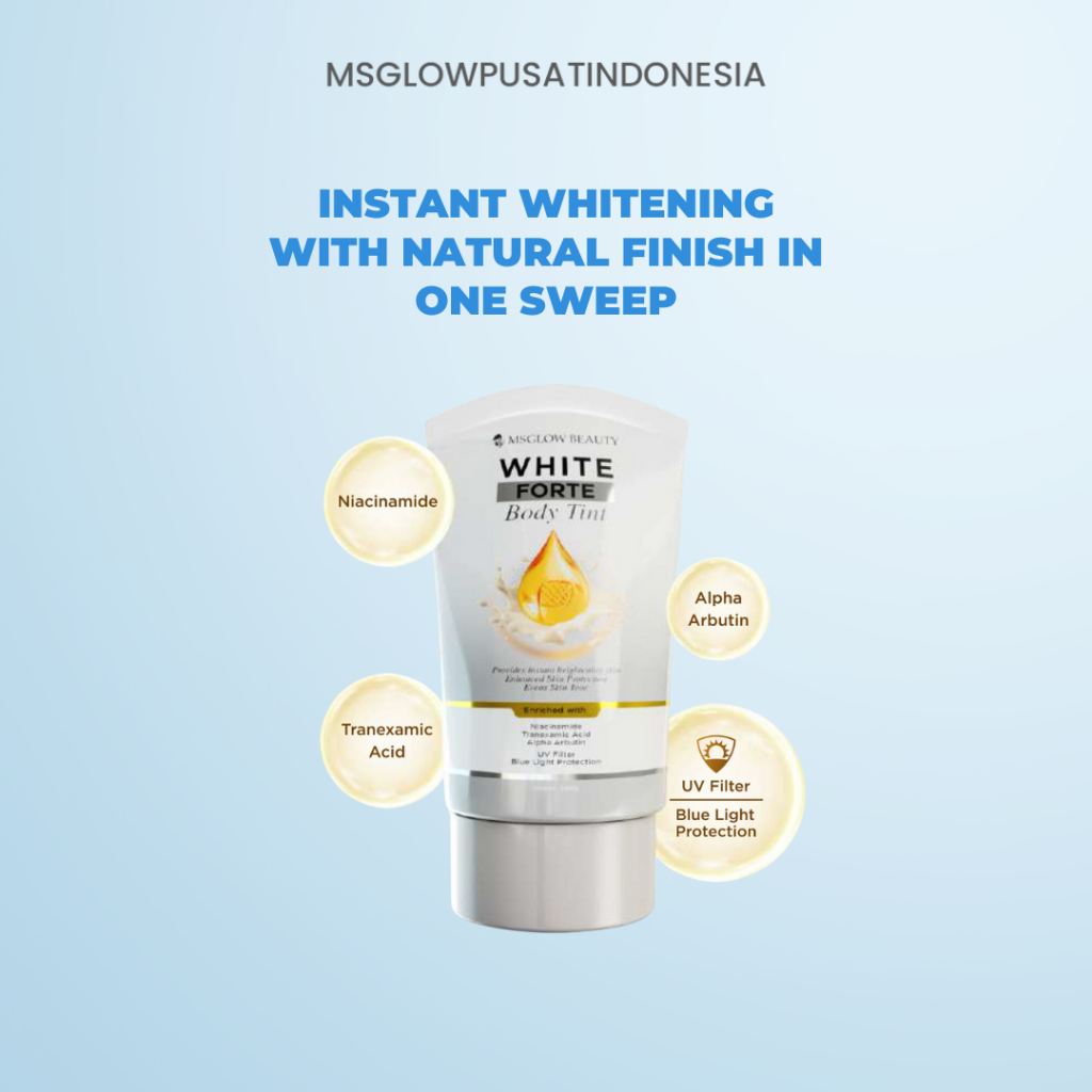 Jual MS GLOW - WHITE FORTE BODY TINT 150 GR - 100% ORIGINAL BPOM ...