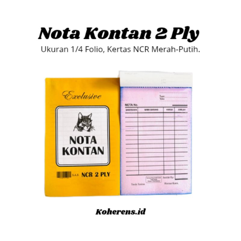 Jual Nota Kontan Kecil 2 Ply 2 Rangkap Exclusive | Shopee Indonesia