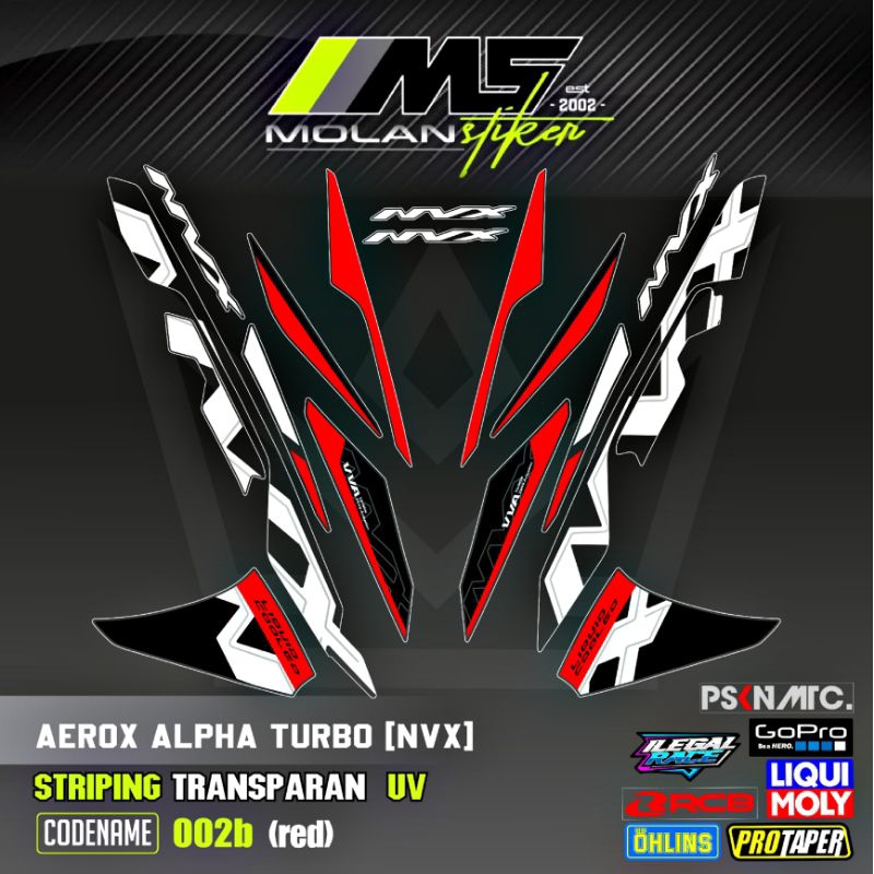 Jual Decal Sticker Striping Variasi Transparan Uv Aerox Alpha Turbo ...
