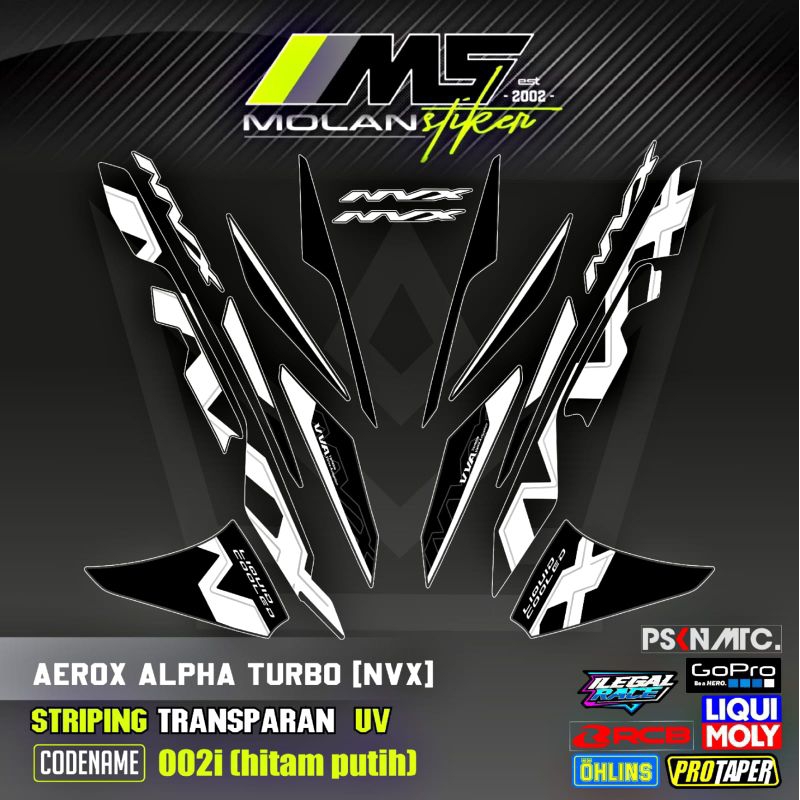 Jual Decal Sticker Striping Variasi Transparan Uv All New Aerox Alpha ...