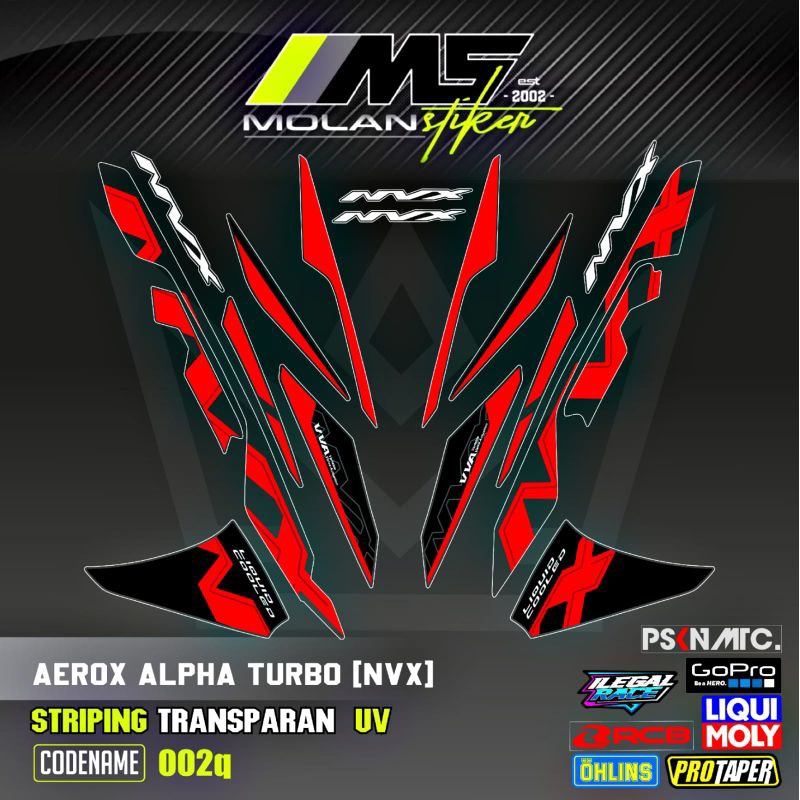 Jual Decal Sticker Striping Variasi Transparan Uv All New Aerox Alpha ...