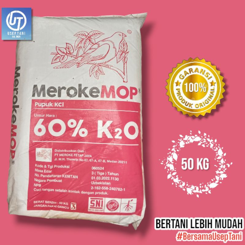 Jual PUPUK KCL MOP MEROKE KEMASAN PABRIK 50 KG PUPUK MEROKE MOP ...