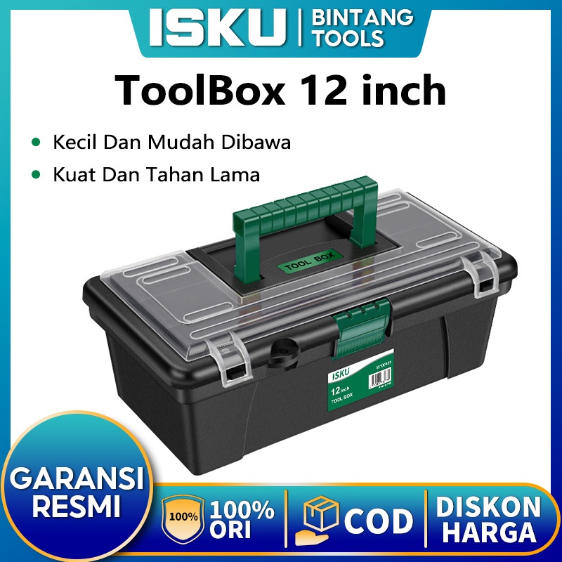 Jual ISKU Tool box Mini 12 Inch Kotak Perkakas/kotak alat multifungsi ...