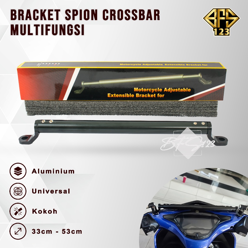 Jual Bracket Spion Crossbar Multifungsi 33-53 Cm Aluminium Aloy ...