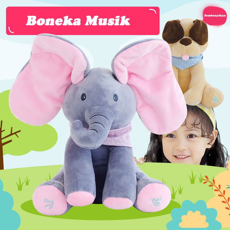 Jual Mainan Boneka Peek A Boo Elephant Boneka Gajah Peek-A-Boo Gajah ...