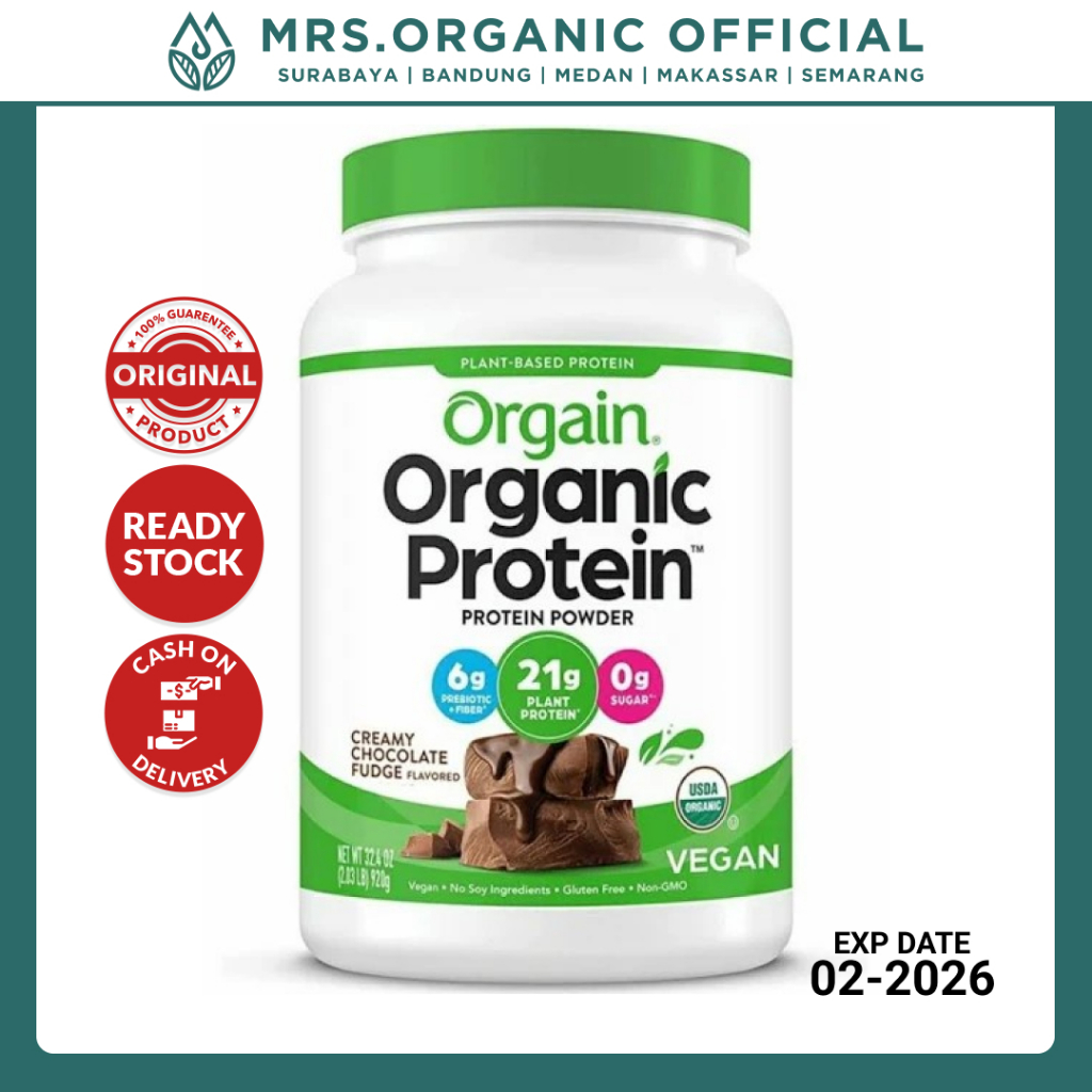 Jual Suplemen Fitness Orgain Organic Plant Based High Protein Powder ...